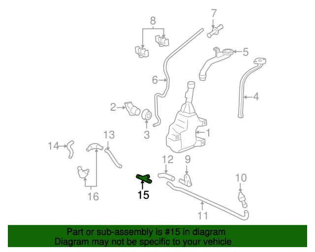 76830-SL0-003 - Washer Nozzle Connector 2003-2021 Honda | Honda Parts ...