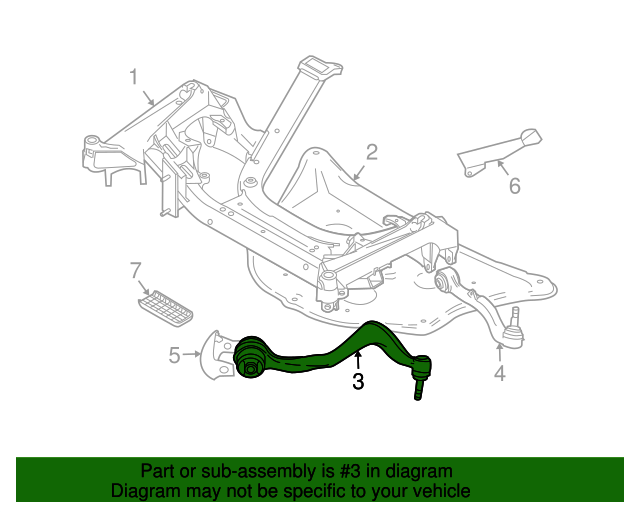 31126774831 - 2002-2008 BMW Front Control Arm (31-12-6-774-831) | BMW ...