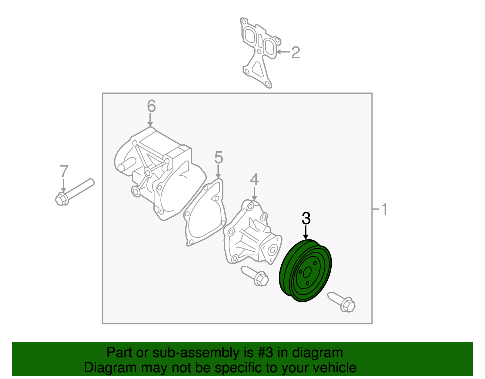 2012-2015 Kia | Engine Water Pump Pulley | 25129-2G500 | Kia Auto Parts