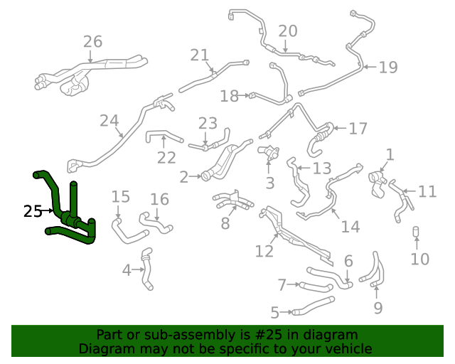 8W0-121-030-M - Radiator Coolant Hose 2018-2024 Audi | AutoNation Parts