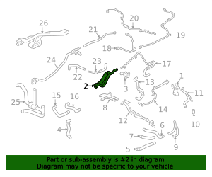 8W0-122-055-BJ - Radiator Coolant Hose 2018-2024 Audi | AutoNation Parts