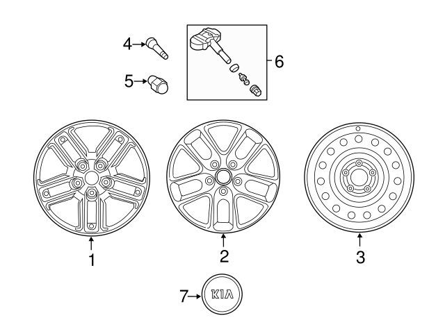52910-4U350 - Wheel, Alloy 2014-2016 Kia Optima | Kia.Parts Store