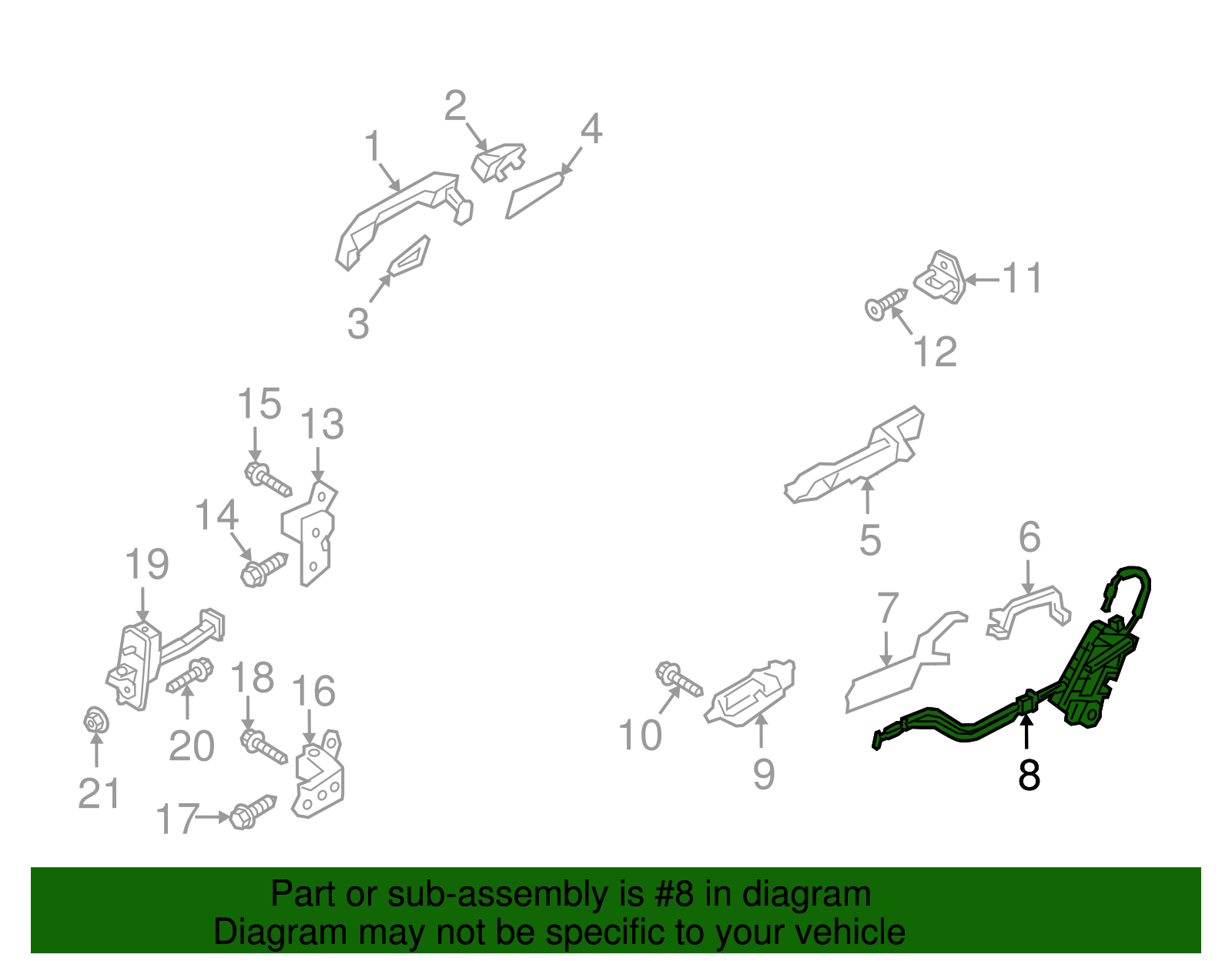 81420-D9000 - Lock Actuator 2017-2022 Kia Sportage | Genuine Kia Parts