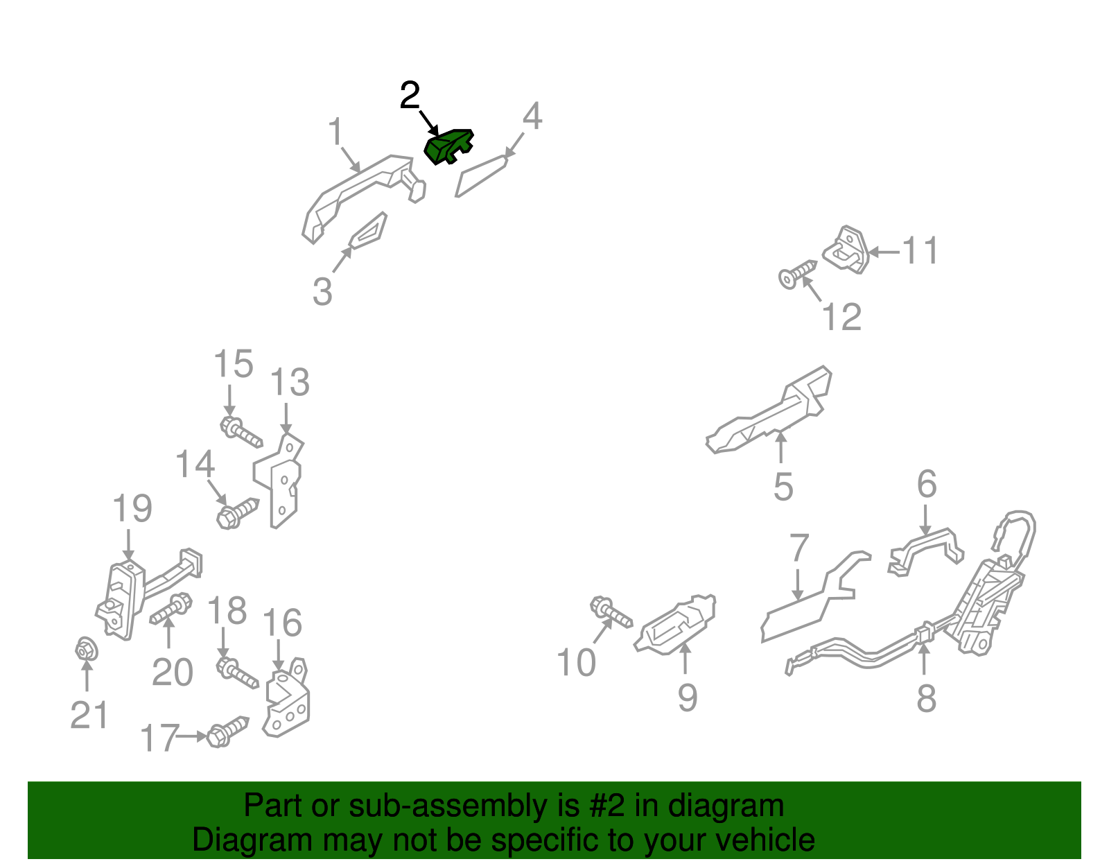 2017-2022 Kia Sportage Exterior Door Handle Cover 82662 D9100 | OEM ...