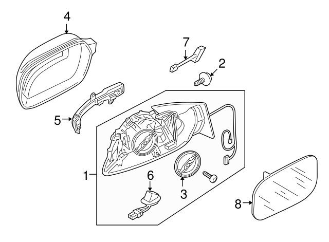 2008-2020 Audi Mirror Housing Mount Bolt N-910-967-01 | Genuine Audi Parts
