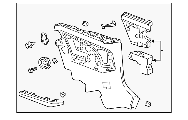 2011-2015 Chevrolet Camaro Lower Quarter Trim - Passenger Side (RH ...