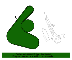 2011-2019 Toyota Serpentine Belt 90916-A2016 | Toyota Parts Center