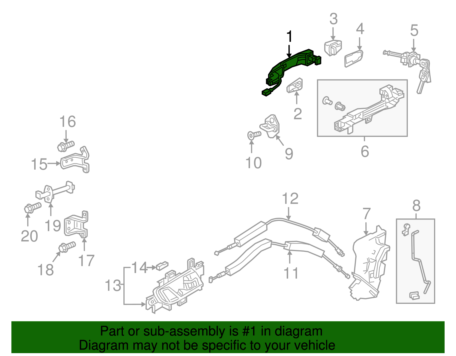 72141-TVA-A81ZD - 2018-2022 Honda - Handle R Front *R569M* (Smart ...