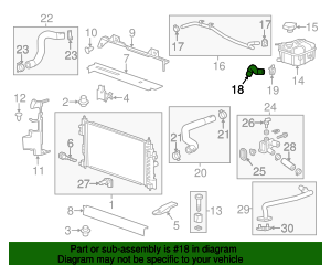 2013-2017 GM Heater Outlet Hose 23479341 GM | GMPartsDirect.com