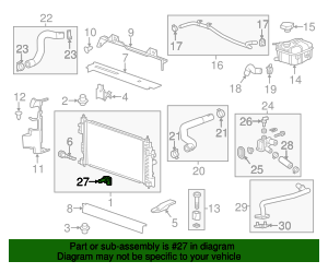 2011-2016 GM Engine Coolant Temperature Sensor 12656493 GM ...