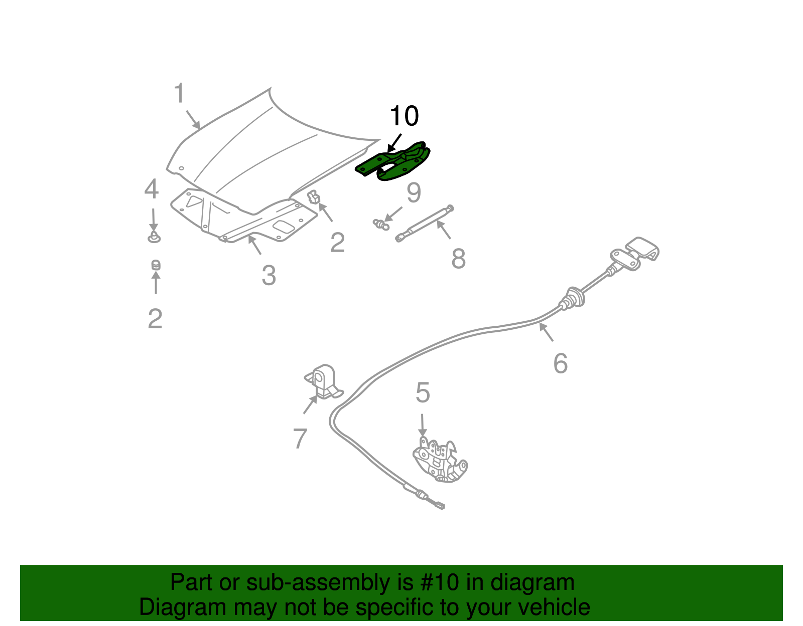 2004-2008 Nissan Maxima Hinge 65401-7Y000 | Team Nissan Inc.
