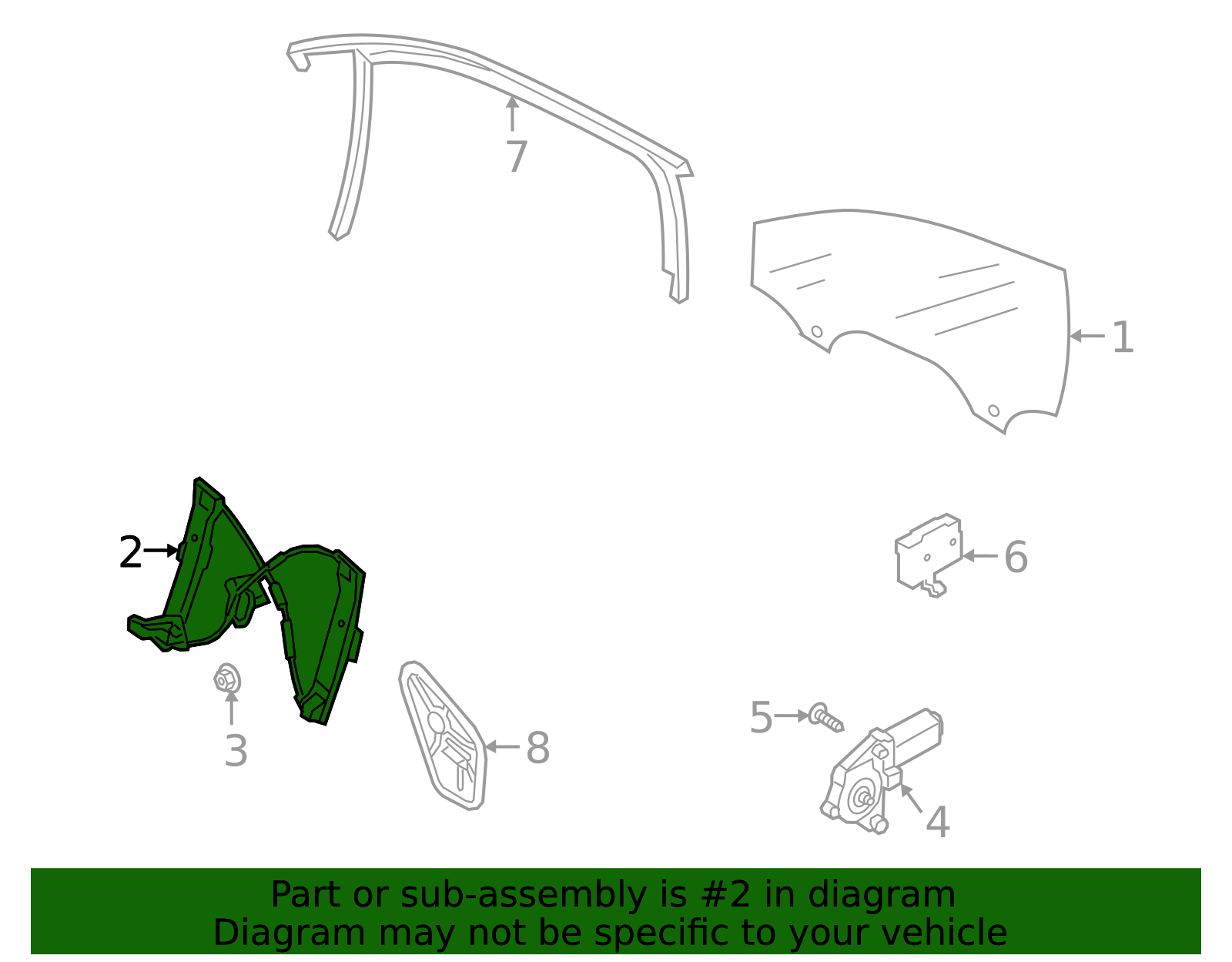 2019-2025 Volkswagen Jetta Window Regulator 17A-837-462-F | OEM Parts ...