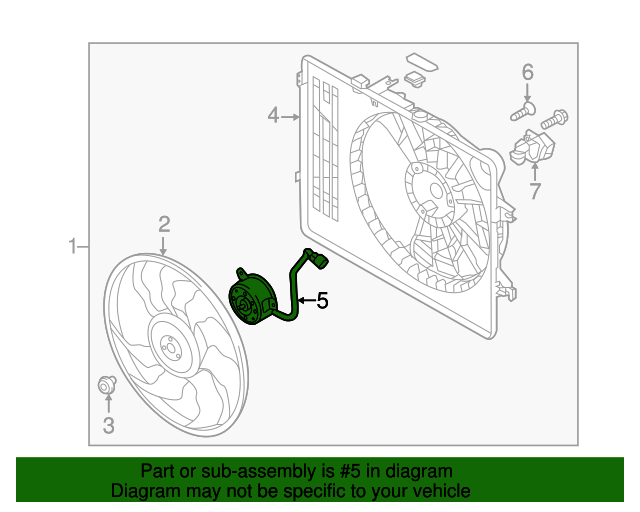 25386-3R500 - Fan Motor 2014-2016 Kia Cadenza | Kia.Parts Store