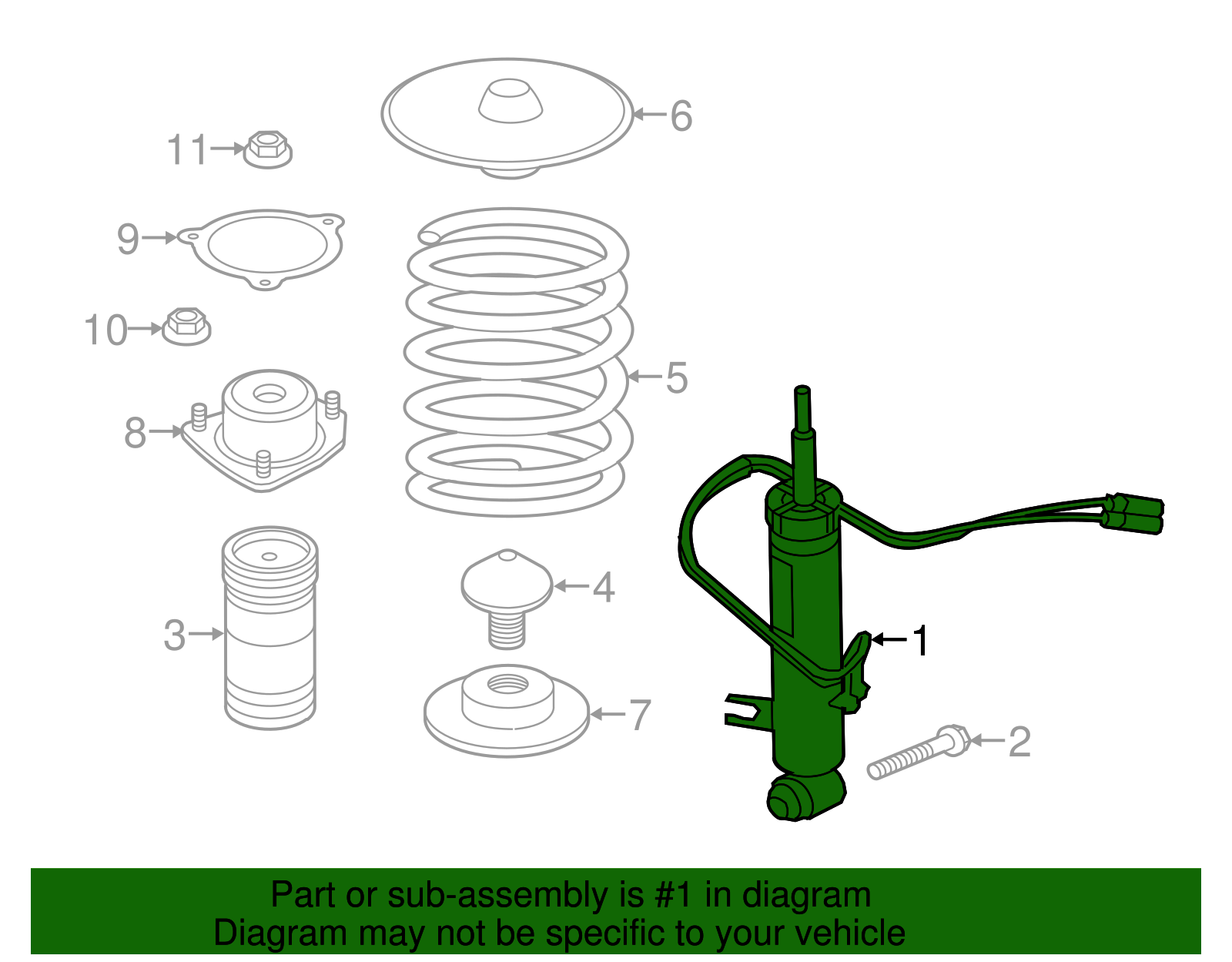 37-10-6-875-087 - Shock Absorber - 2014-2019 BMW | Buy BMW Parts Now