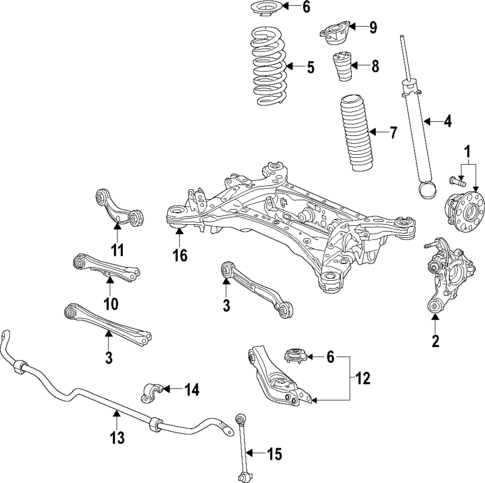 Rear Suspension for 2021 Acura RDX | OEM Parts Online