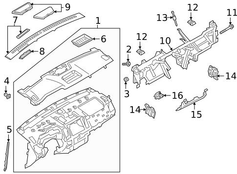 Instrument Panel Components for 2021 Ford Ranger | Ford AutoNation Parts
