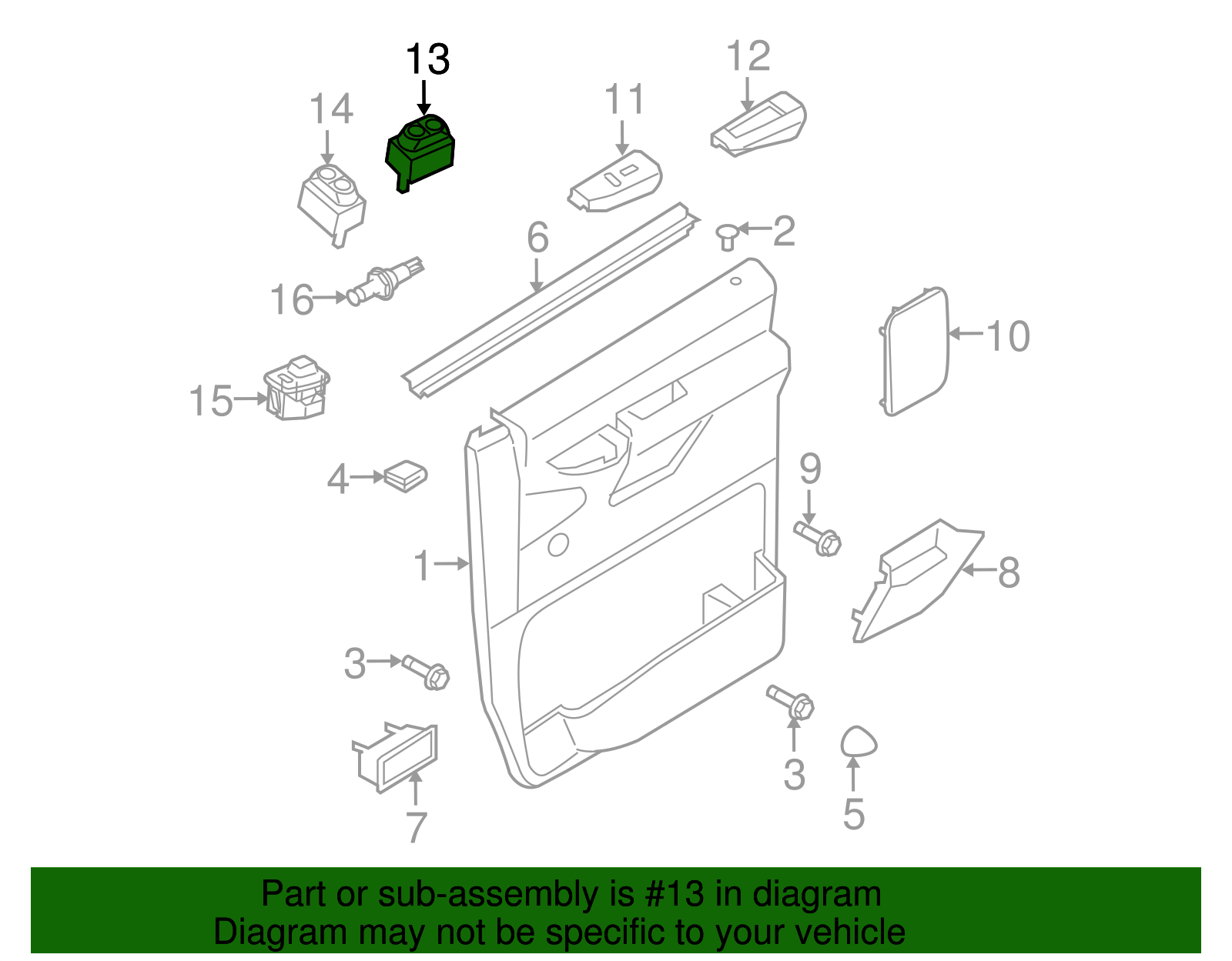 SW-7062 - Motorcraft™ Door Window Switch | My Ford Parts
