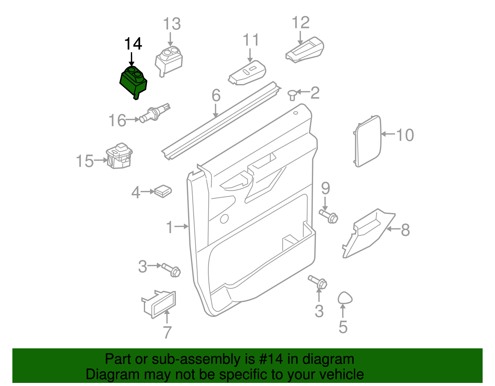 1992-2008 Ford Lock Switch - Passenger Side (RH) E6DZ-14028-A ...