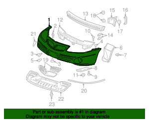 2002-2005 Pontiac Bonneville Bumper Cover 12335861 | GMPartsDirect.com