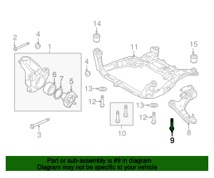 LR024149 - Lower Control Arm Front Bolt 2012-2019 Land Rover | Land ...