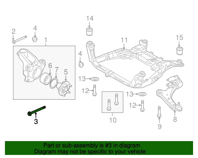 Genuine OEM Differential Assembly Mount Bolt Part# LR024747 Fits 2012 ...