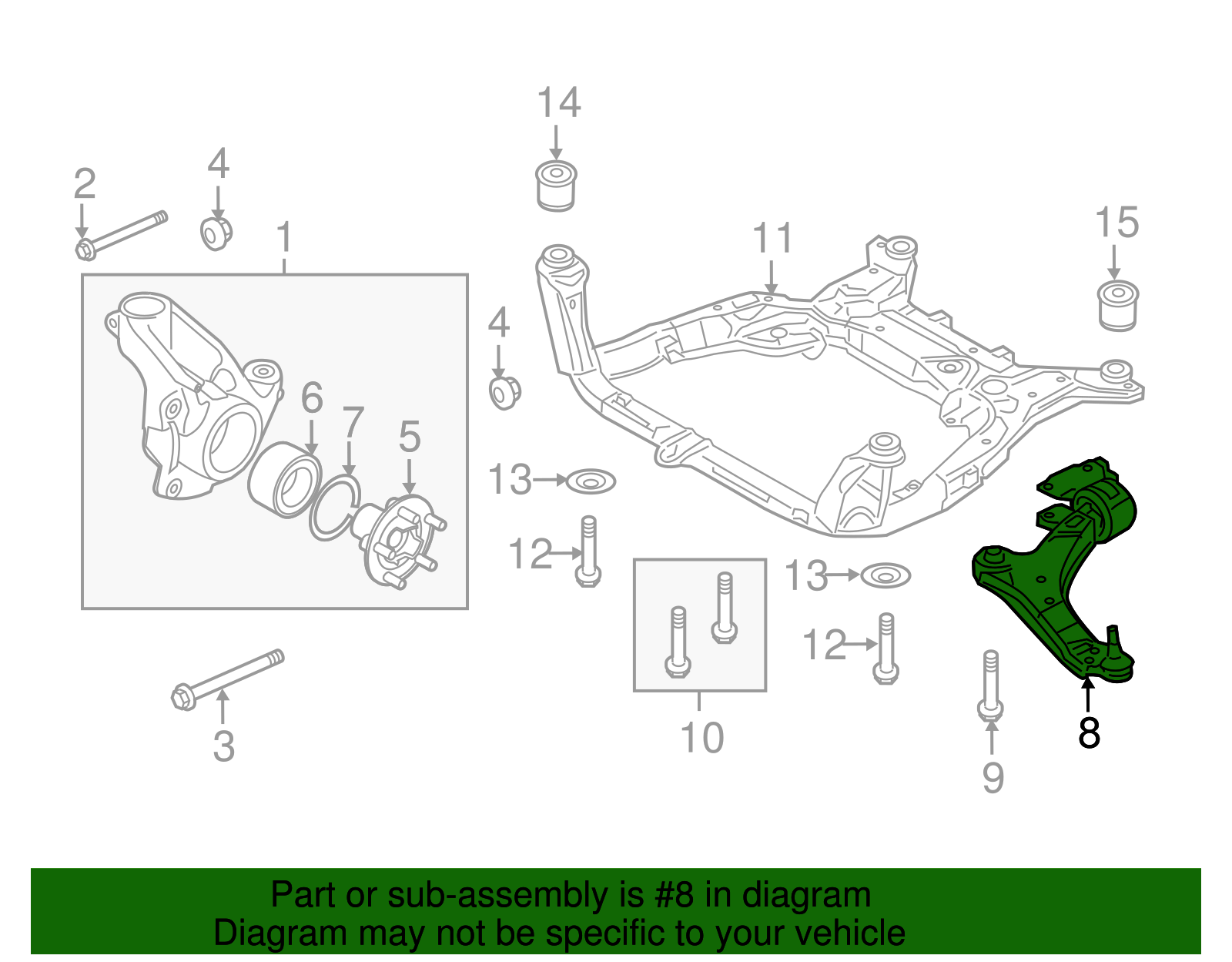 2015-2019 Land Rover Lower Control Arm LR126118 | OEM Parts Online
