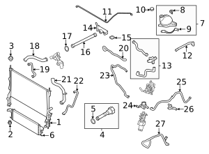 2020-2023 Ford Engine Coolant Hose lk4z8a519m | TascaParts.com