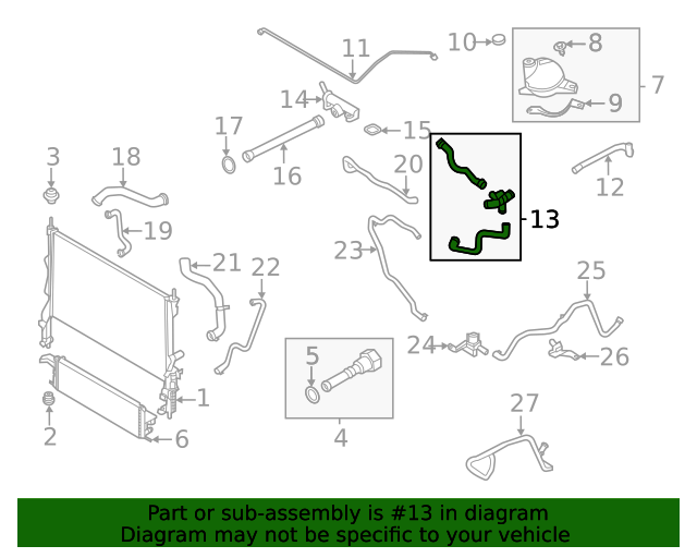 LK4Z-8260-E - Radiator Coolant Hose 2020-2023 Ford | Ford Parts Direct