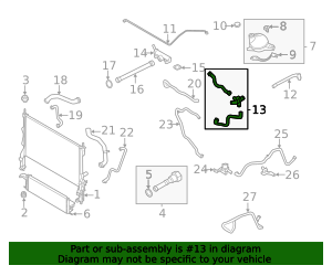 LK4Z-8260-E - Radiator Coolant Hose 2020-2023 Ford | Ford Parts Direct