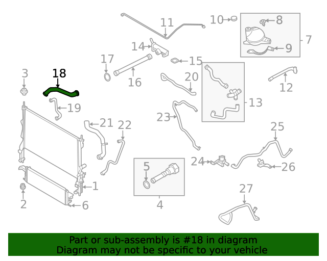 2020 Ford Radiator Coolant Hose LK4Z-8260-E | TascaParts.com