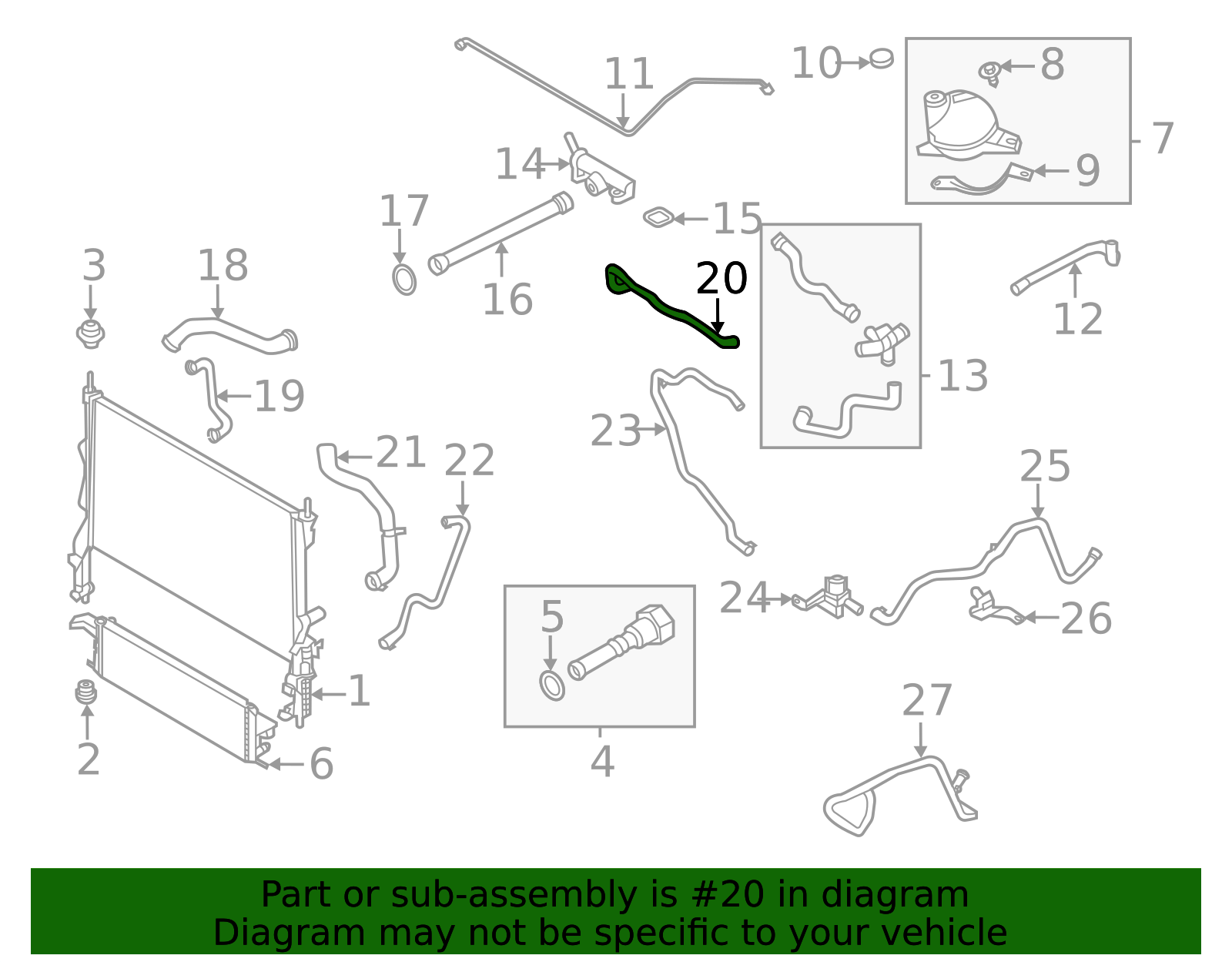GK4Z-18472-B - HVAC Heater Hose 2015-2024 Ford | Ford Parts Direct