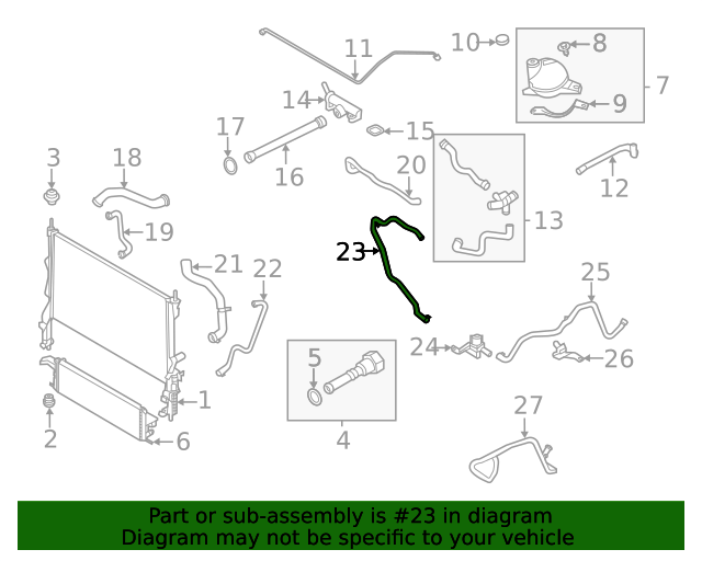 2020-2023 Ford Outlet Hose LK4Z-8A519-M | Blue Springs Ford Parts
