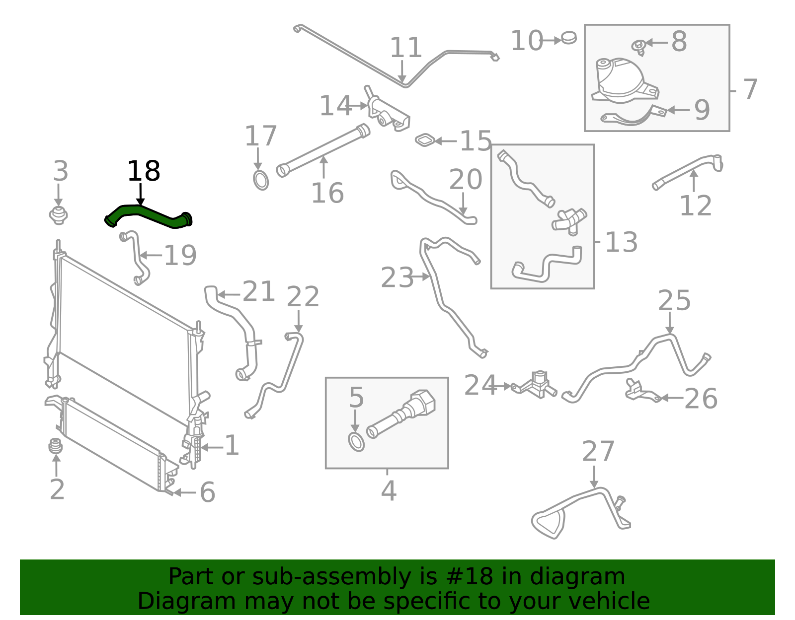 LK4Z-8260-E - Radiator Coolant Hose 2020-2024 Ford | Valley Parts