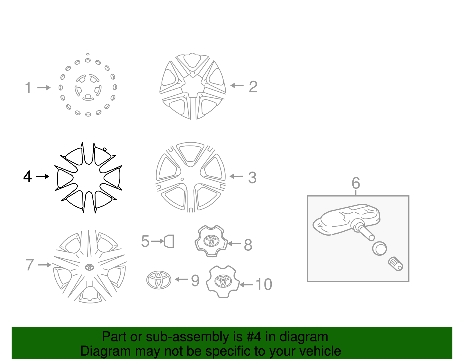 42611-42371 - Wheel 2006-2012 Toyota RAV4 | AutoNation Parts