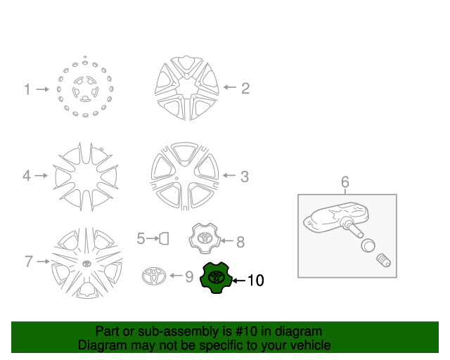 4260B-0R020 - Wheel Cap 2006-2012 Toyota RAV4 | Capitol Toyota Parts