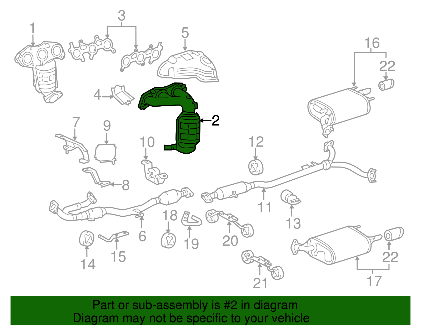 17150-0P040 - Exhaust Manifold - 2005-2012 Toyota | Lithia Toyota Parts