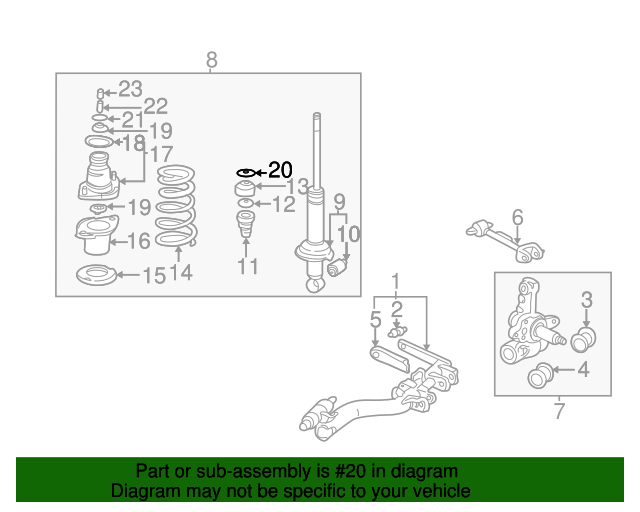 OEM 2001-2011 Honda Mount Base Plate 52685-S5D-A01 | Honda Automotive Parts