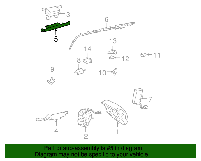 73900-35030-C0 - Knee Air Bag - 2010-2023 Toyota 4Runner | Nucar Toyota ...