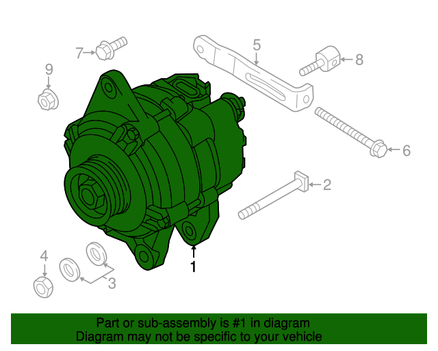 2017-2023 Mitsubishi Alternator 23100W120P | QuirkParts