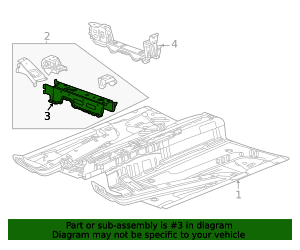 84182967 - Driver Side Floor Panel Number 2 Cross Bar 2019-2023 GM ...
