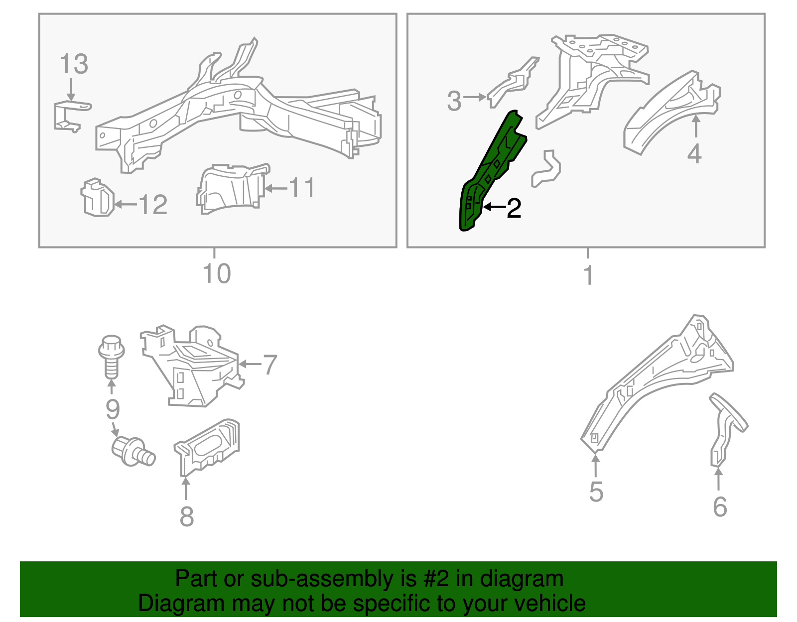 04674-TK8-A10ZZ - Wheelhouse Panel 2014-2017 Honda Odyssey | Honda ...