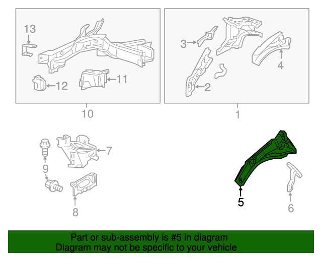60613-TK8-A00ZZ - Upper Rail 2011-2013 Honda Odyssey | Honda Parts Online