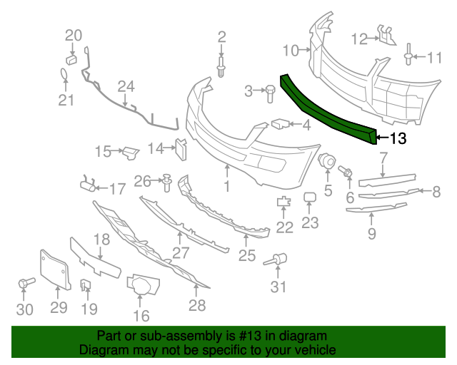 164-885-05-37 - Energy Absorber 2007-2010 Mercedes-Benz | Mercedes-Benz ...