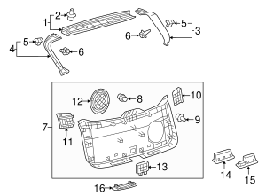 75838-78010-C1 - Liftgate Trim Cover 2015-2021 Lexus | AutoNationParts.com