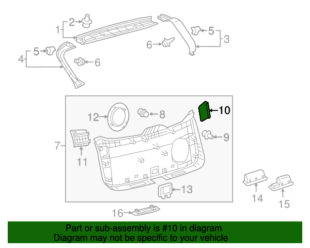 2015-2021 Lexus Access Cover 67767-78010-C0 | Discount Parts Monster