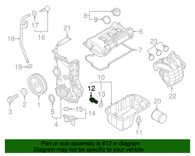 1985-2024 Mitsubishi oil pan drain plug only, does not include MD050317 ...
