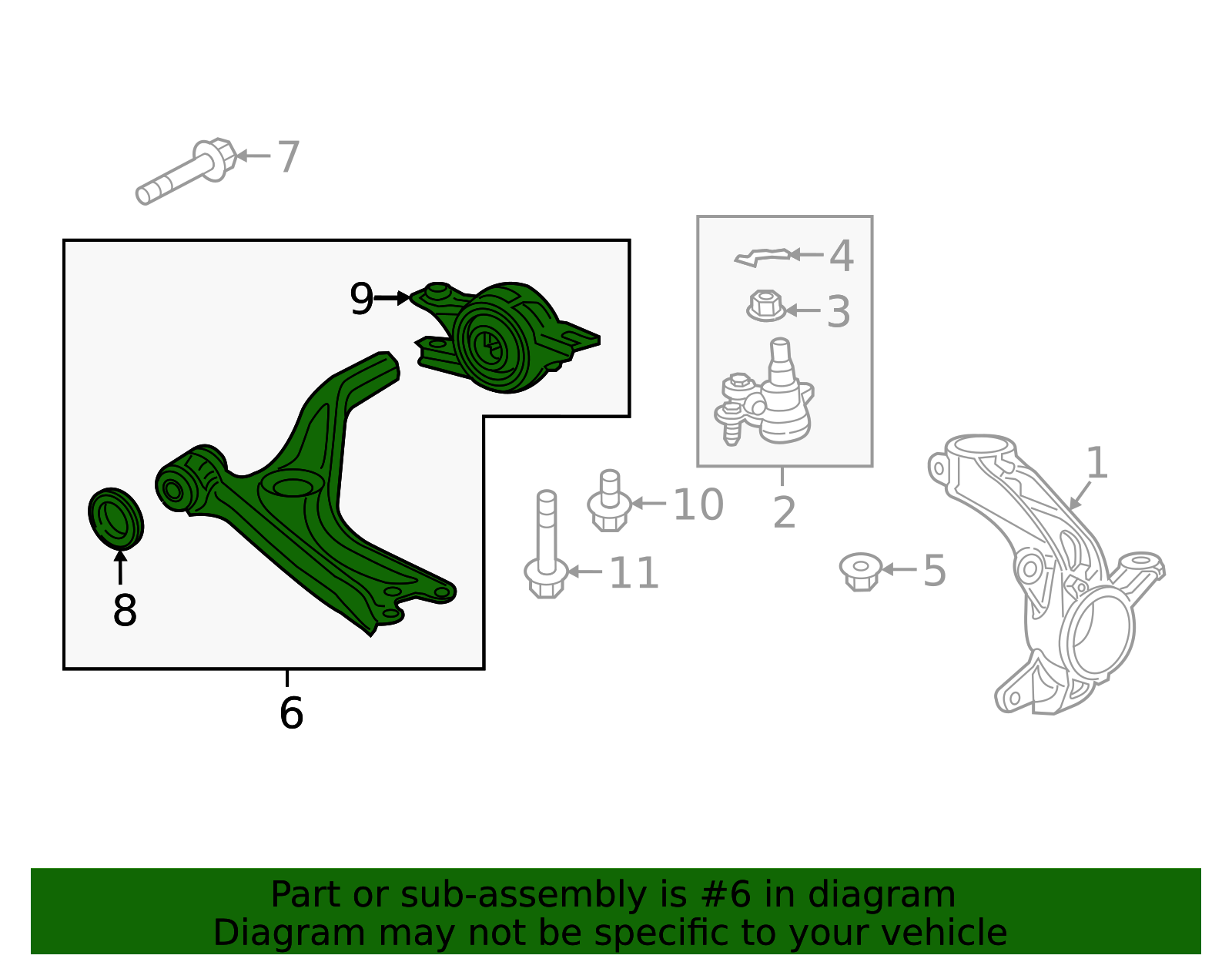 2016-2021 Honda Civic Lower Control Arm 51350-TBA-A01 | hondapartswd