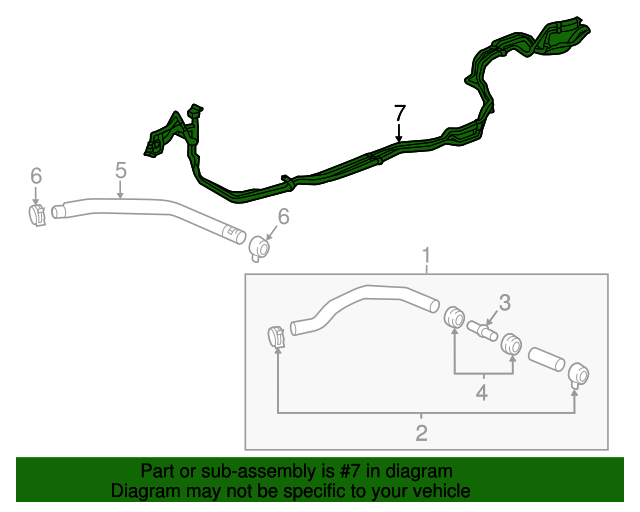 84030539 - Auxiliary Air Conditioning Evaporator Intermediate Tube 2016 ...