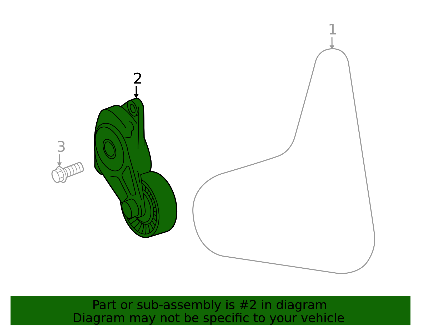 Genuine Toyota Serpentine Tensioner part# 16620-25011 for 2018-2024 ...