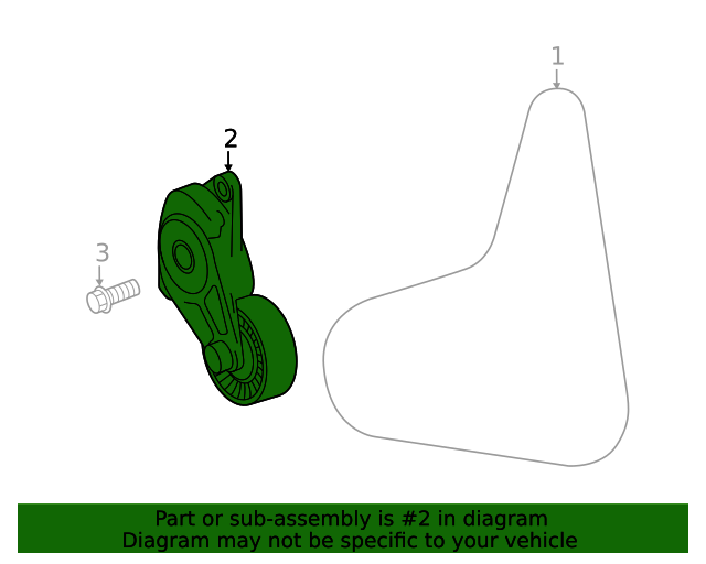 2018-2024 Toyota Accessory Drive Belt Tensioner Assembly 16620-25011 ...